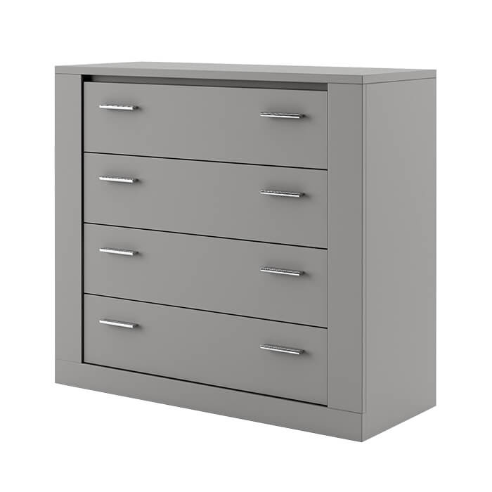 Commode 4 tiroirs IDEA-10 gris