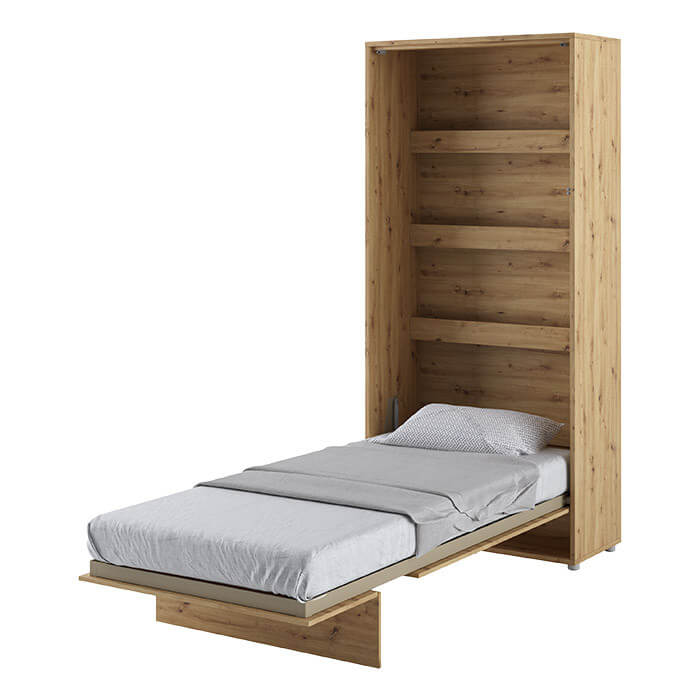 Lit escamotable BED CONCEPT 90x200 vertical avec rangements intégrés ...